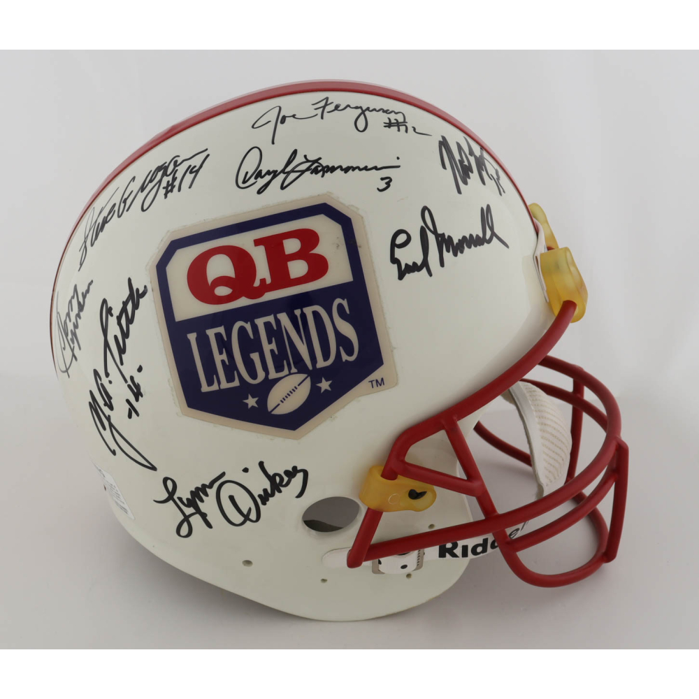 NFL QB Legends Full-Size Helmet Signed by (17) with Jim Plunkett ...