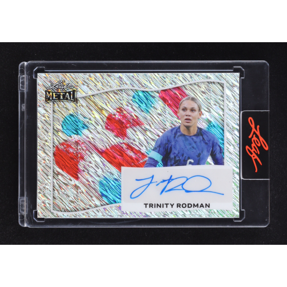 Trinity Rodman 2025 Leaf Metal Independence Day Autograph Silver Ice ...