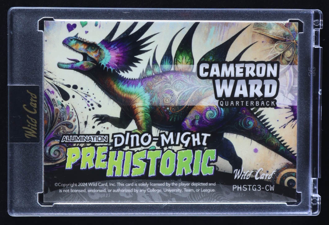 Cameron Ward 2024 Wild Card Alumination Dino-Might Prehistoric Laser ...