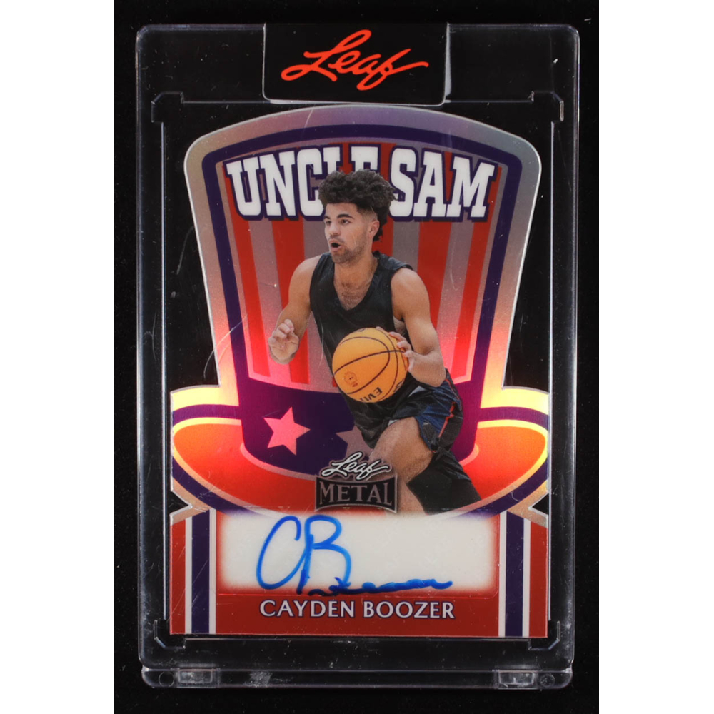 Cayden Boozer 2025 Leaf Metal Independence Day Uncle Sam Autographs Silver #US-CB3 #1/1 ...