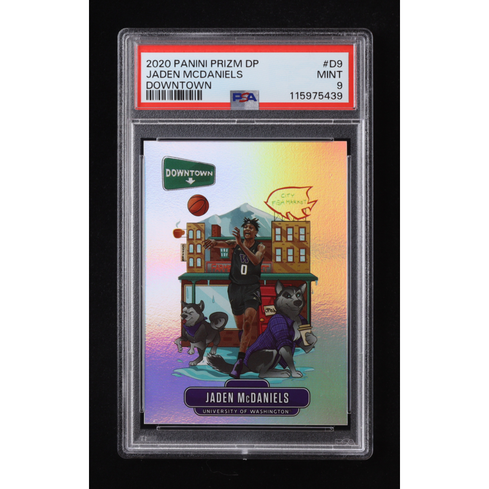 Jaden McDaniels 2020 Panini Prizm Draft Picks Downtown #D9 RC (PSA 9 ...
