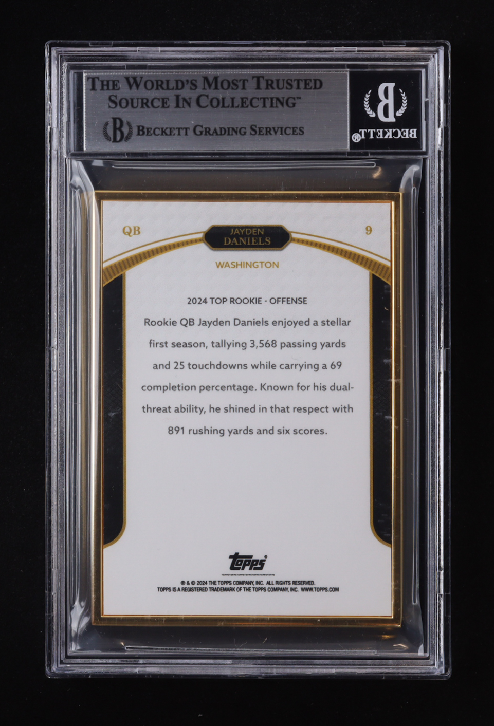 Jayden Daniels 2024 Topps Now Rookie Campaign QB Black / Top Rookie ...