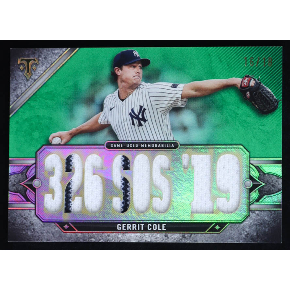 Gerrit Cole 2024 Topps Triple Threads Relics Emerald #TTRGC4 #16/18 ...