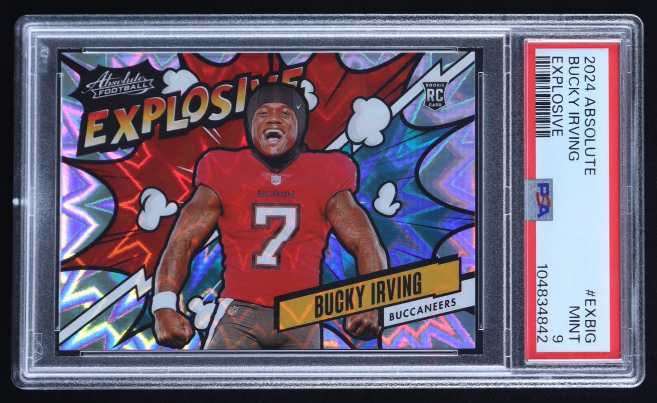 Bucky Irving 2024 Absolute Explosive #25 RC (PSA 9) | Pristine Auction
