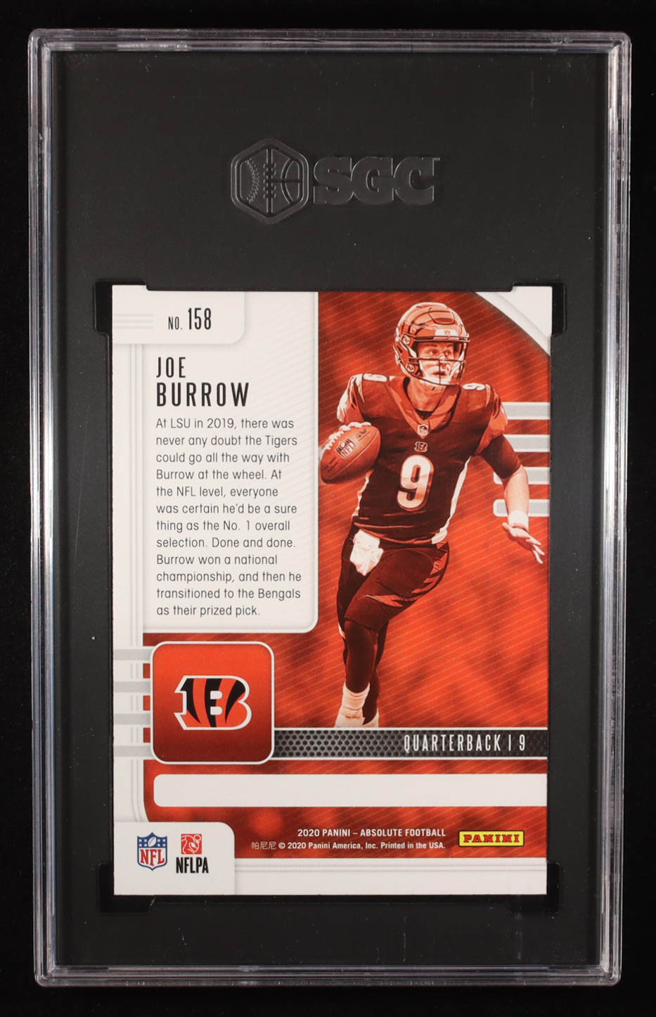 Joe Burrow 2020 Absolute Green #158 RC (SGC 9.5) | Pristine Auction