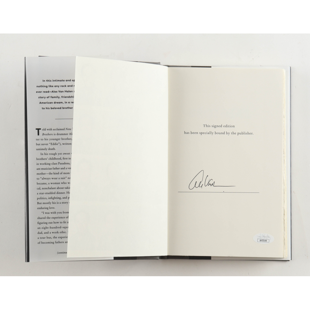 Alex Van Halen Signed "Brothers" Hardcover Book (JSA) | Pristine Auction