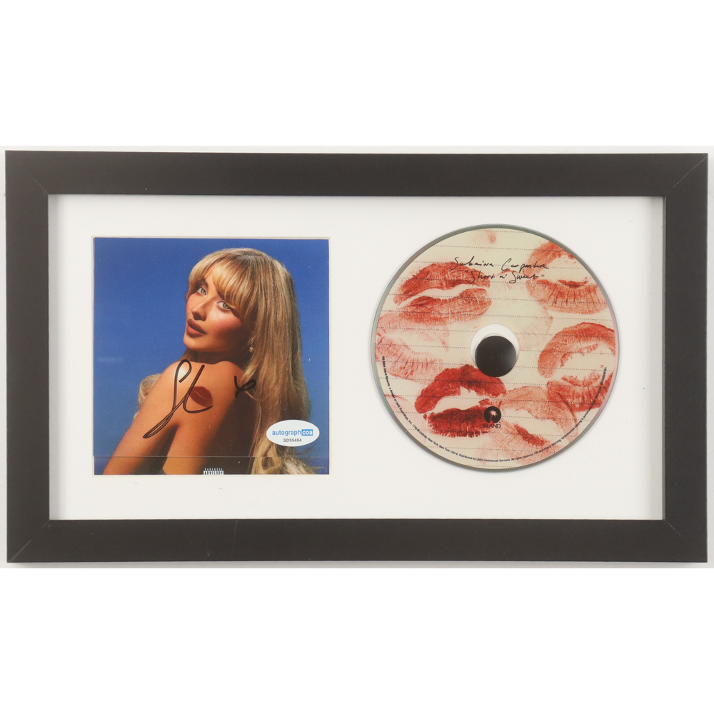 Sabrina Carpenter Signed Custom Framed "Short n' Sweet" CD Album Insert ...