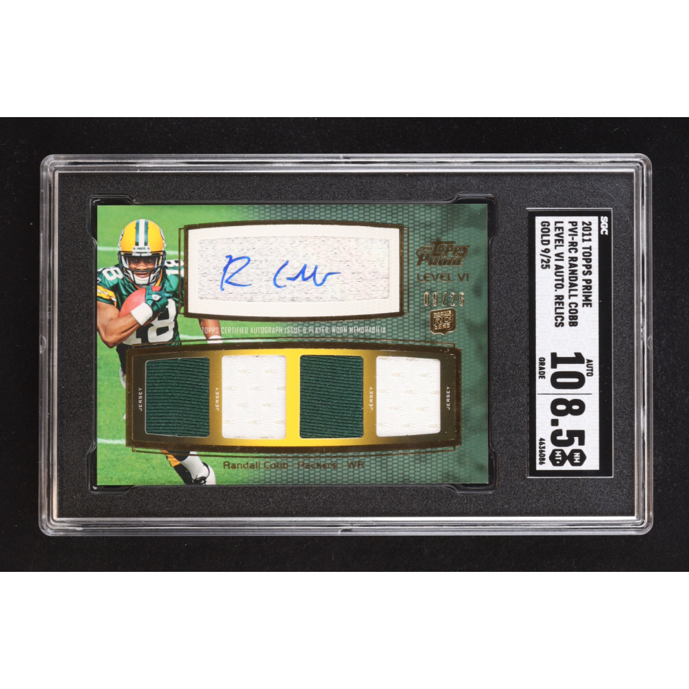 Randall Cobb 2011 Topps Prime Autographed Relics Level 6 Gold #PVIRC RC ...