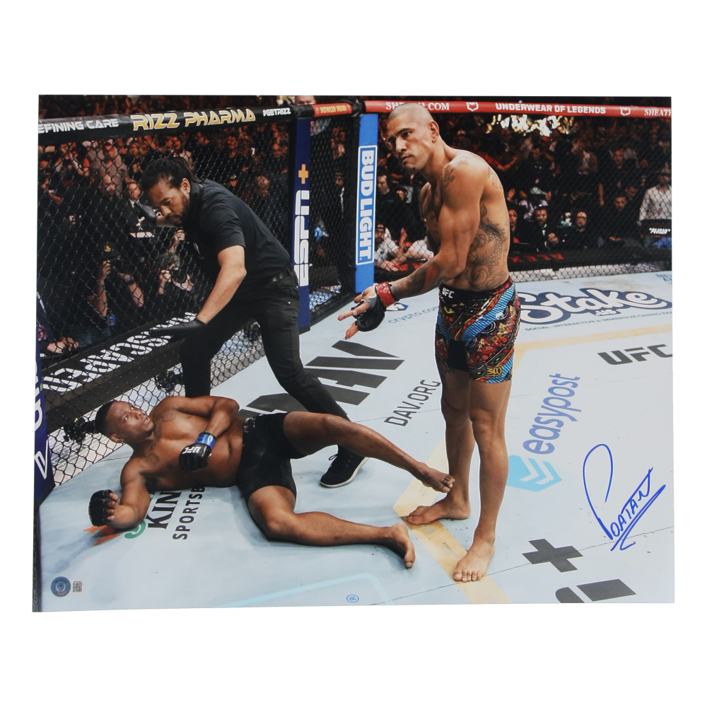 Alex "Poatan" Pereira Signed UFC 16x20 Photo (Beckett) | Pristine Auction