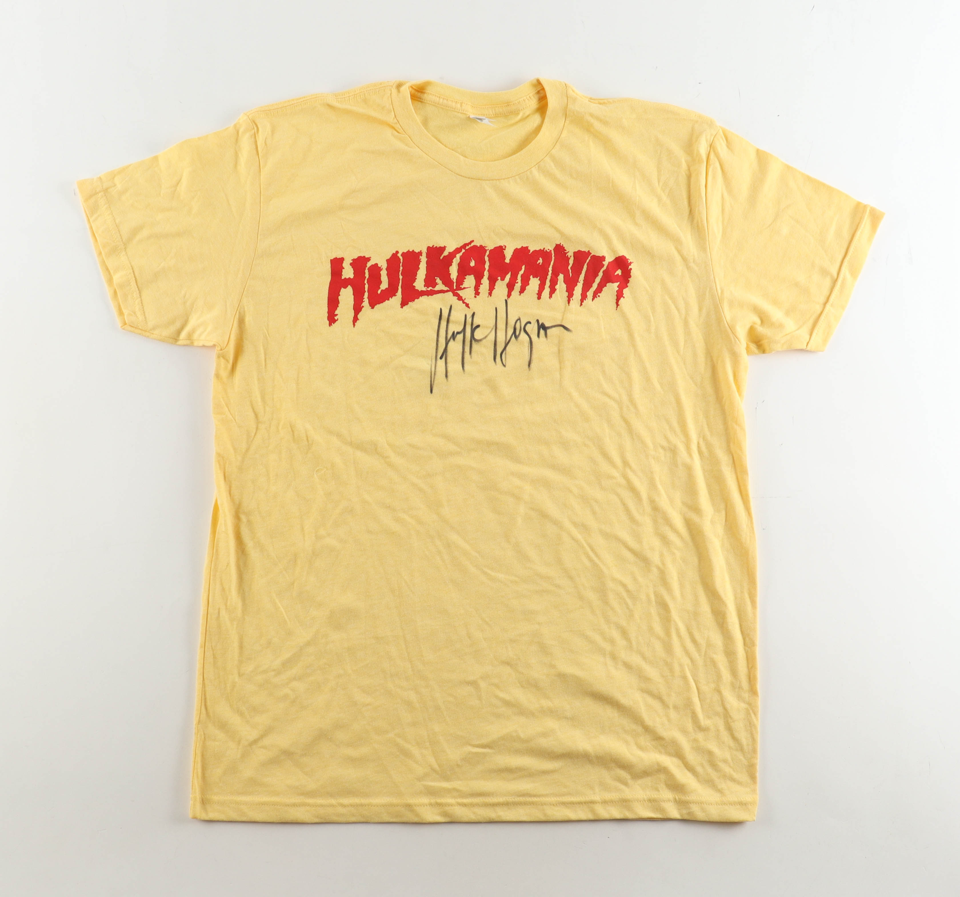 Hulk Hogan Signed Wwe Hulkamania T Shirt Beckett Pristine Auction 3276