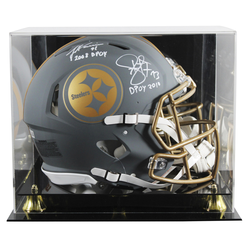 James Harrison & Troy Polamalu Signed Steelers Full-Size Authentic On ...