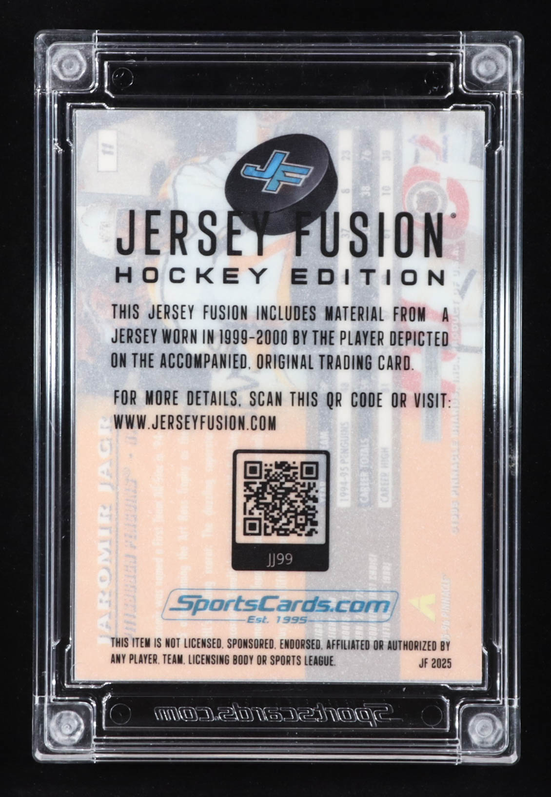 Jaromir Jagr 2025 Sportscards.com Jersey Fusion Game-Used Swatch #JJ99 ...