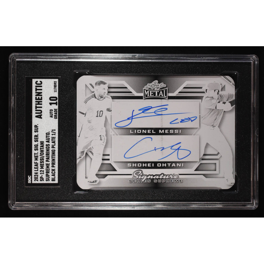 Lionel Messi / Shohei Ohtani 2024 Leaf Metal Signature Series Supreme ...