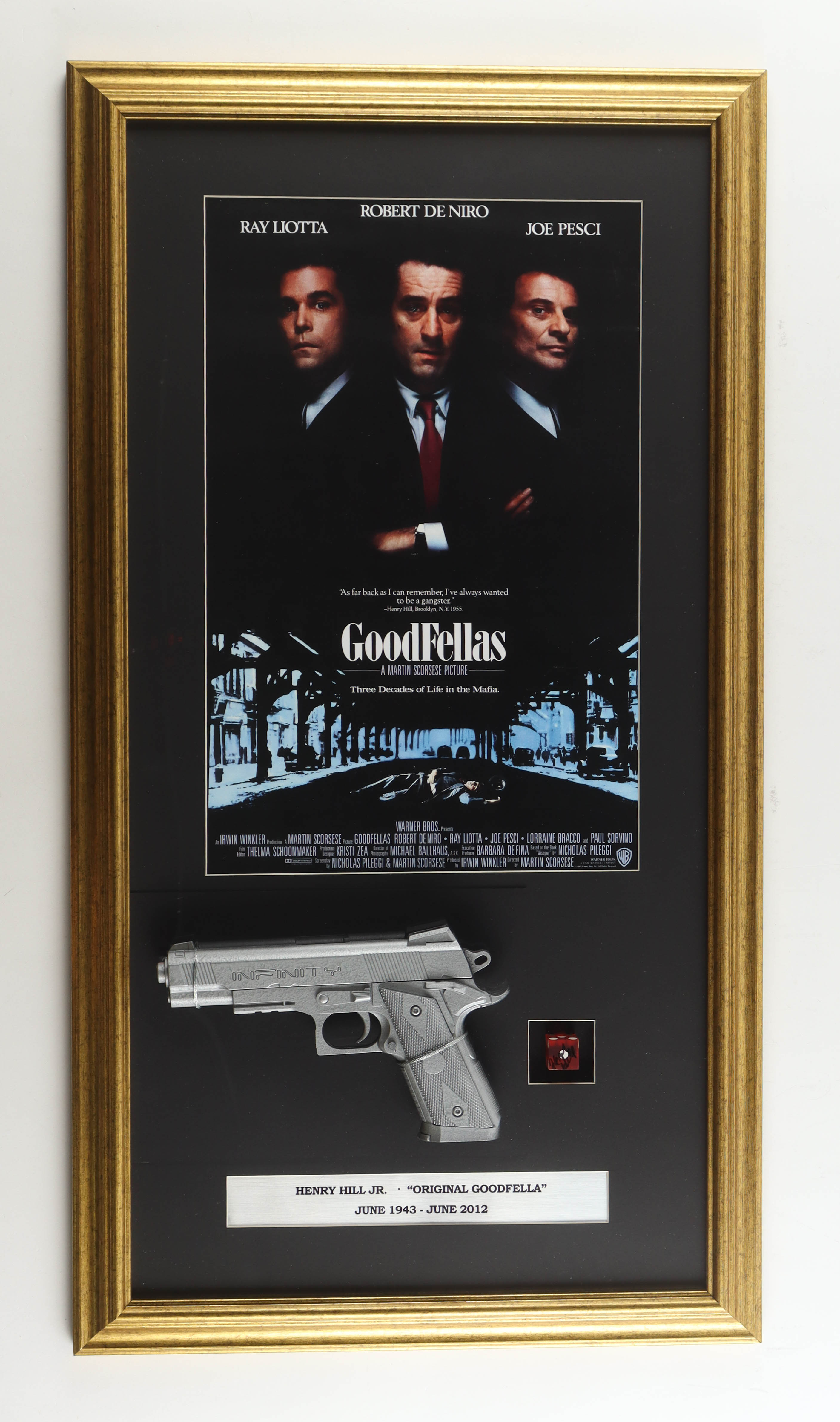 Henry Hill Signed "Goodfellas" Custom Framed Playing Dice Display with Movie Poster Print ...