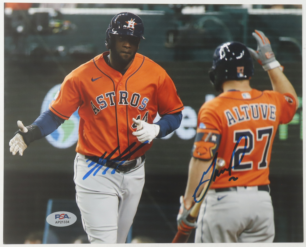 Jose Altuve & Yordan Alvarez Signed Astros 8x10 Photo (PSA) | Pristine ...