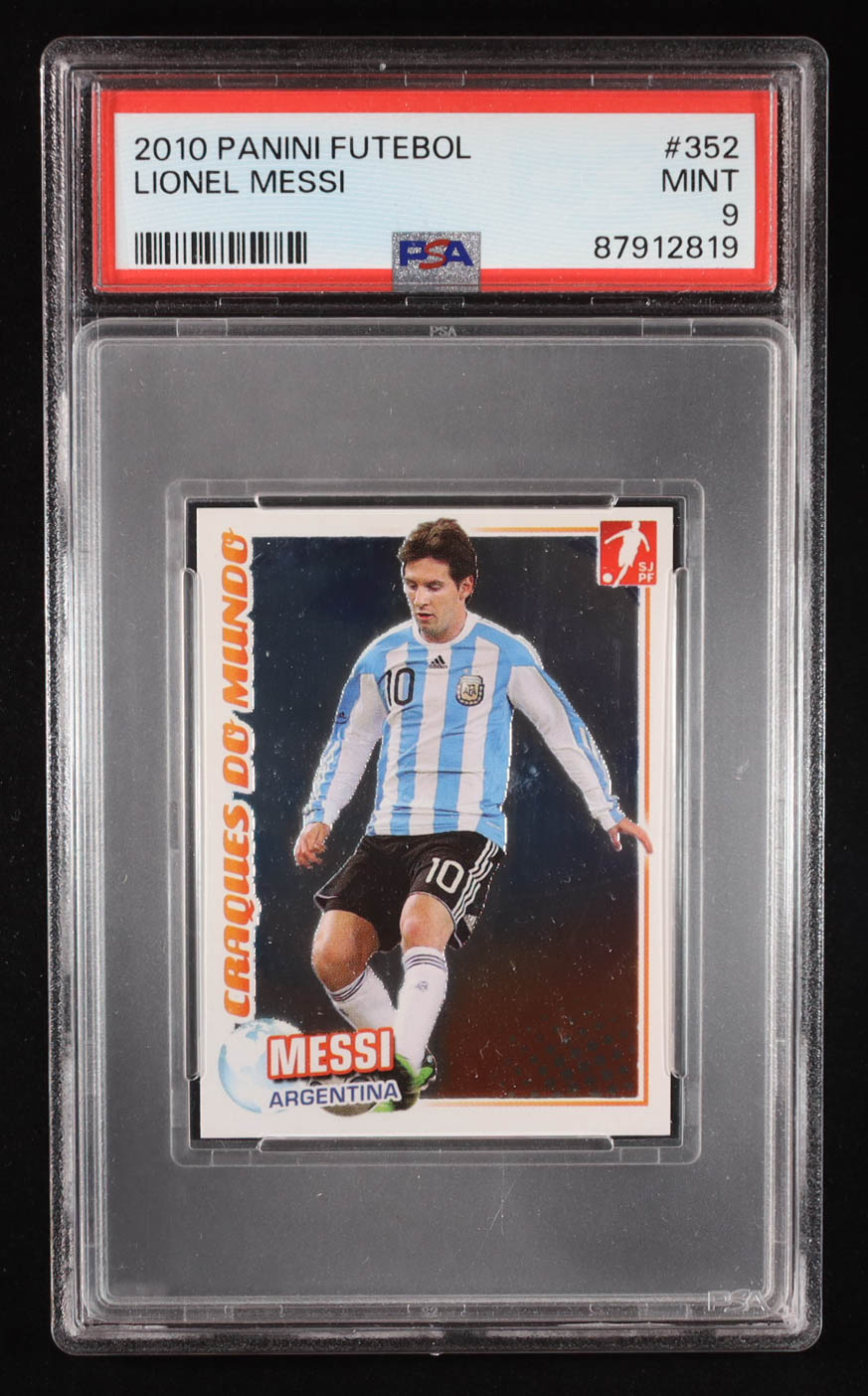 Lionel Messi 2010-11 Panini Futebol Portugal Stickers #352 CDM (PSA 9 ...