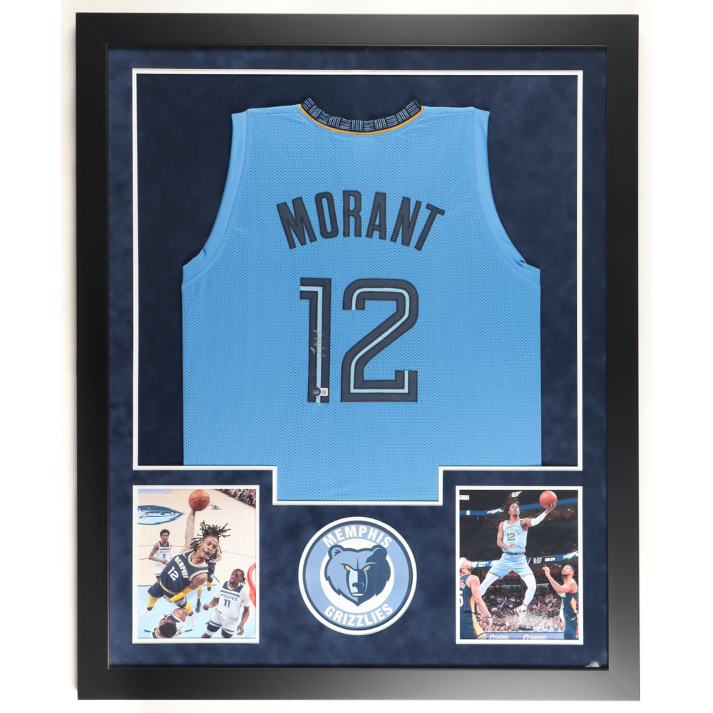 Ja Morant Signed Custom Framed Jersey Display (Beckett) | Pristine Auction