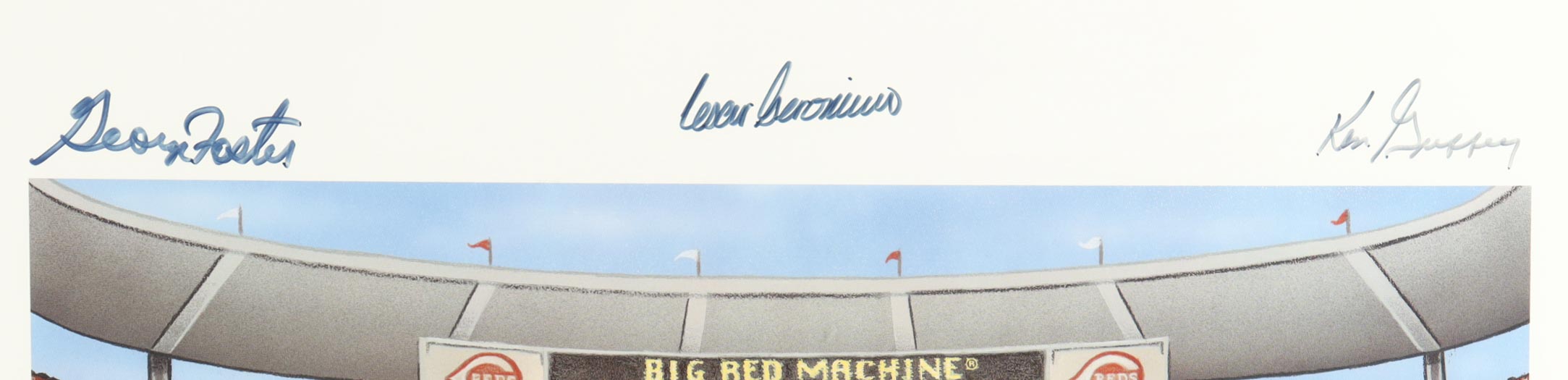 1976 "Big Red Machine" Looney Tunes Custom Framed Photo Signed by (8 ...