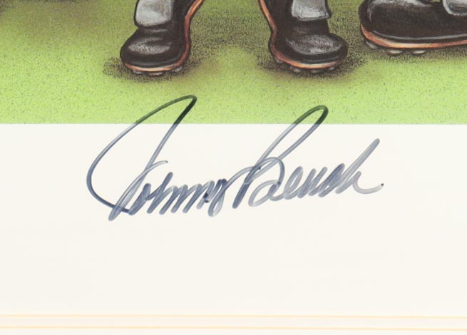 1976 "Big Red Machine" Looney Tunes Custom Framed Photo Signed by (8 ...