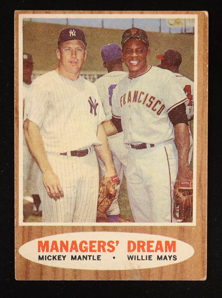 Mickey Mantle / Willie Mays 1962 Topps #18 / Managers Dream | Pristine ...