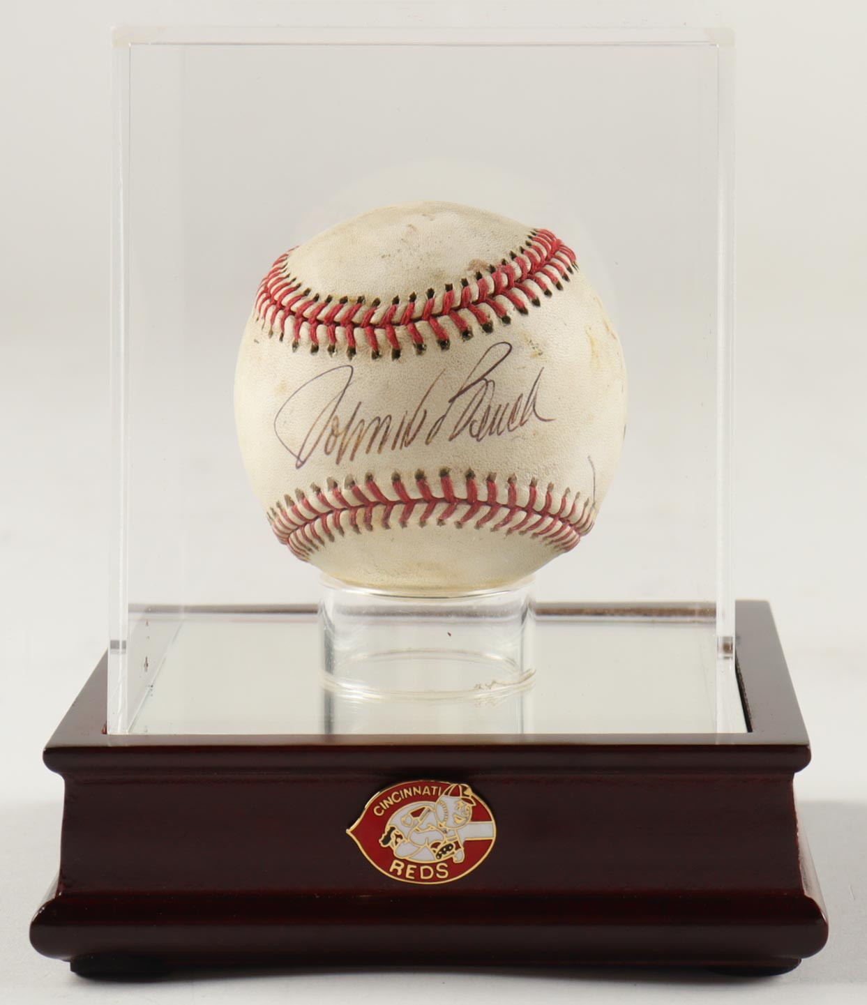 Johnny Bench Signed OML Baseball with Display Case (PSA) | Pristine Auction