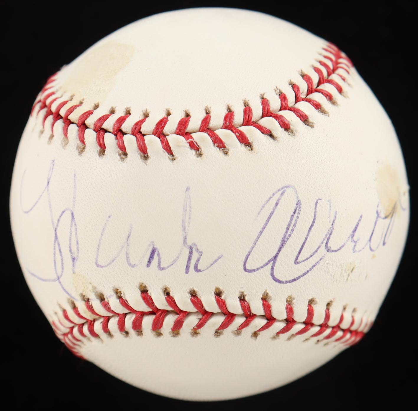 Hank Aaron Signed OML Baseball with Display Case (PSA) | Pristine Auction