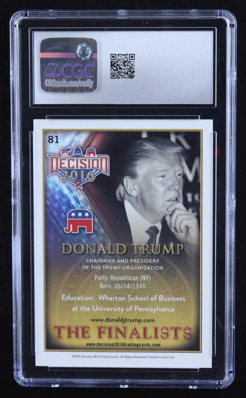 Donald Trump 2016 Decision 2016 #81 (CGC 10) | Pristine Auction