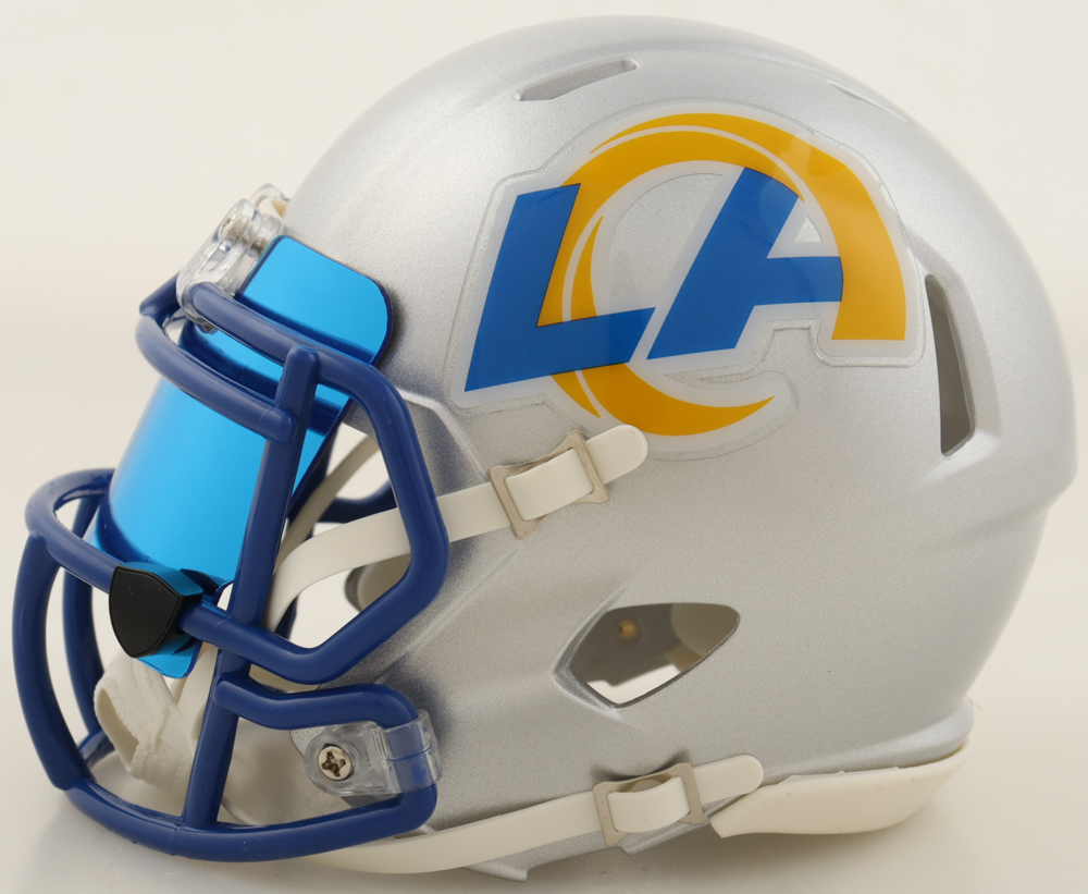 Davante Adams Signed Rams Silver Alternate Speed Mini Helmet with Visor ...