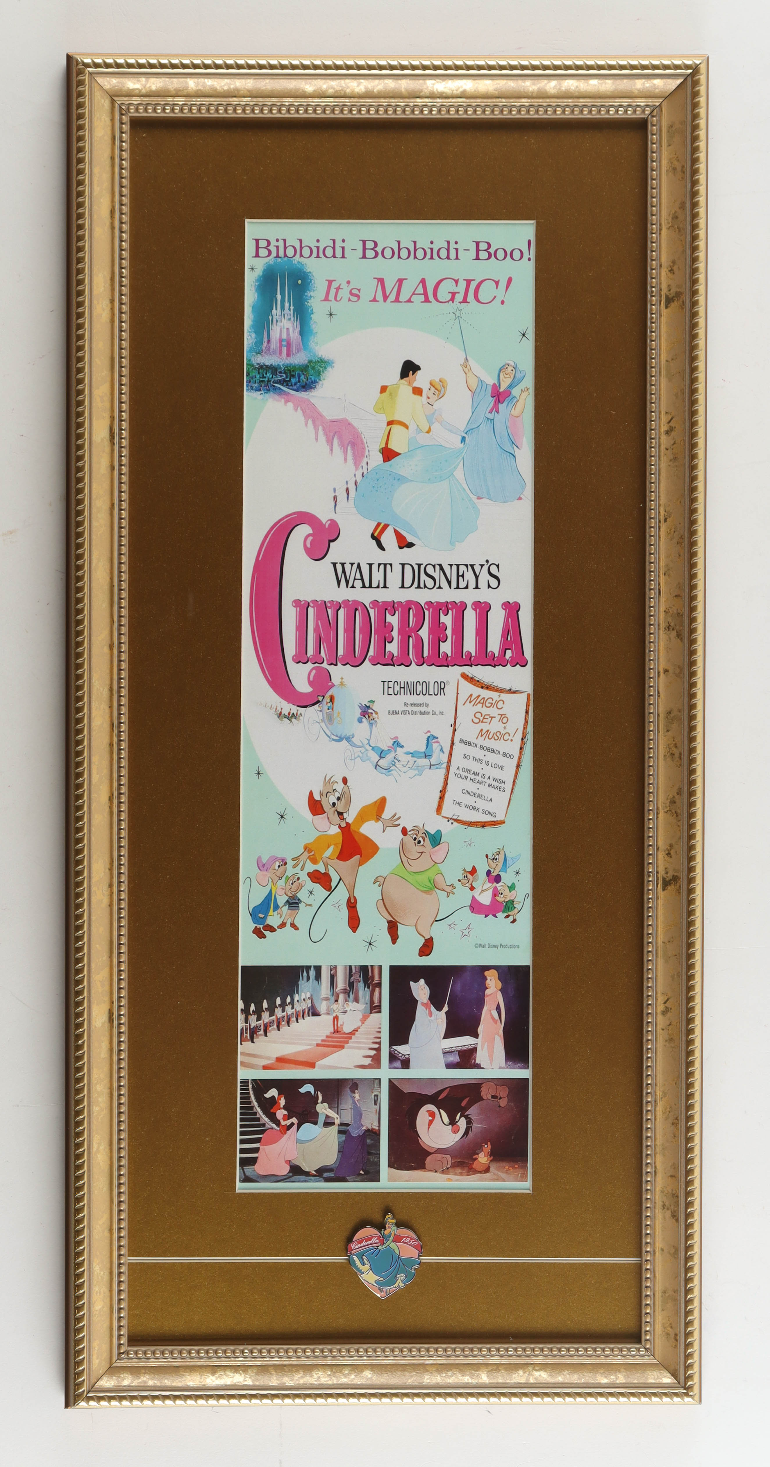 "Cinderella" Custom Framed Movie Poster Display with Cinderella Pin ...