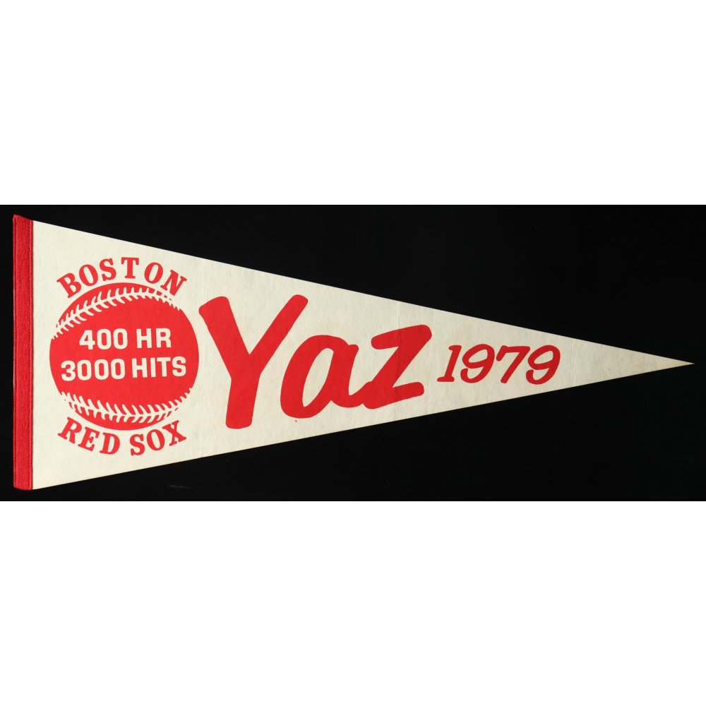 Vintage 1979 Carl Yastrzemski 3000 Hit Boston Red Sox Felt Pennant Flag ...