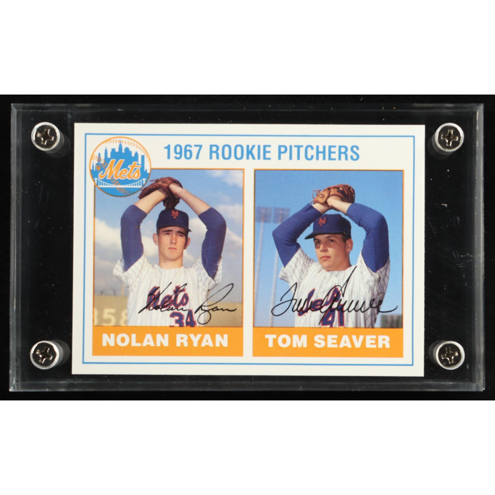 Nolan Ryan & Tom Seaver LE Mets Rookie Throwback Card | Pristine Auction