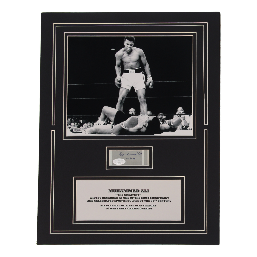 Muhammad Ali Signed Custom Matted Cut Inscribed "1-30-89" (JSA ...