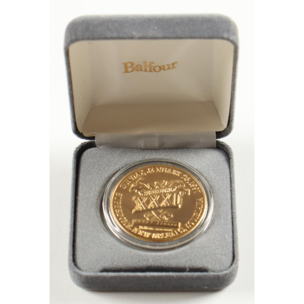 Super Bowl XXXI LE Balfour Co. Solid Bronze Medal | Pristine Auction