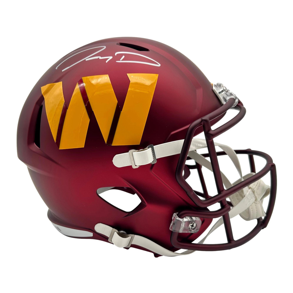 Jayden Daniels Signed Commanders Full-Size Speed Helmet (Fanatics ...