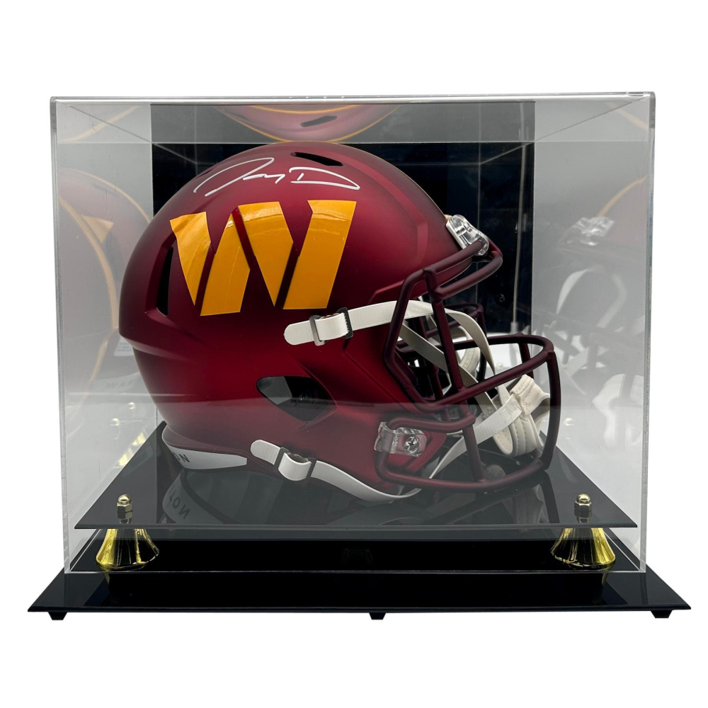 Jayden Daniels Signed Commanders Full-Size Speed Helmet with Display ...