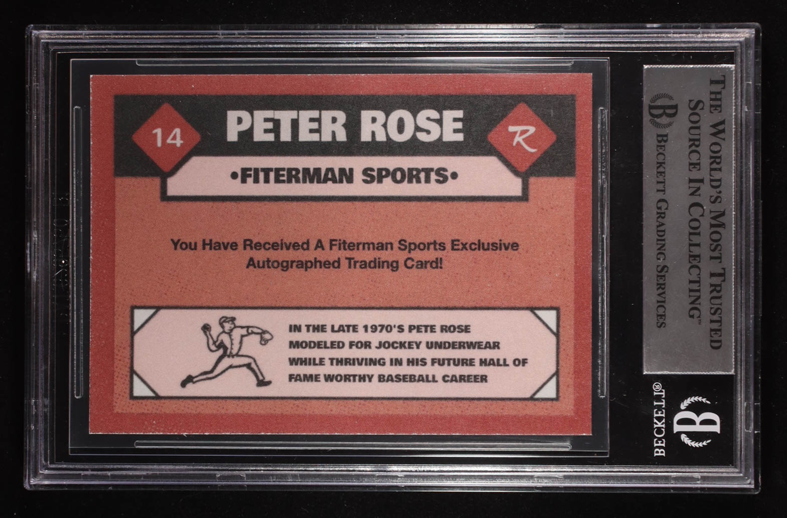 Pete Rose Signed 2023 Fiterman Sports Exclusive Trading Card #14 (BGS ...