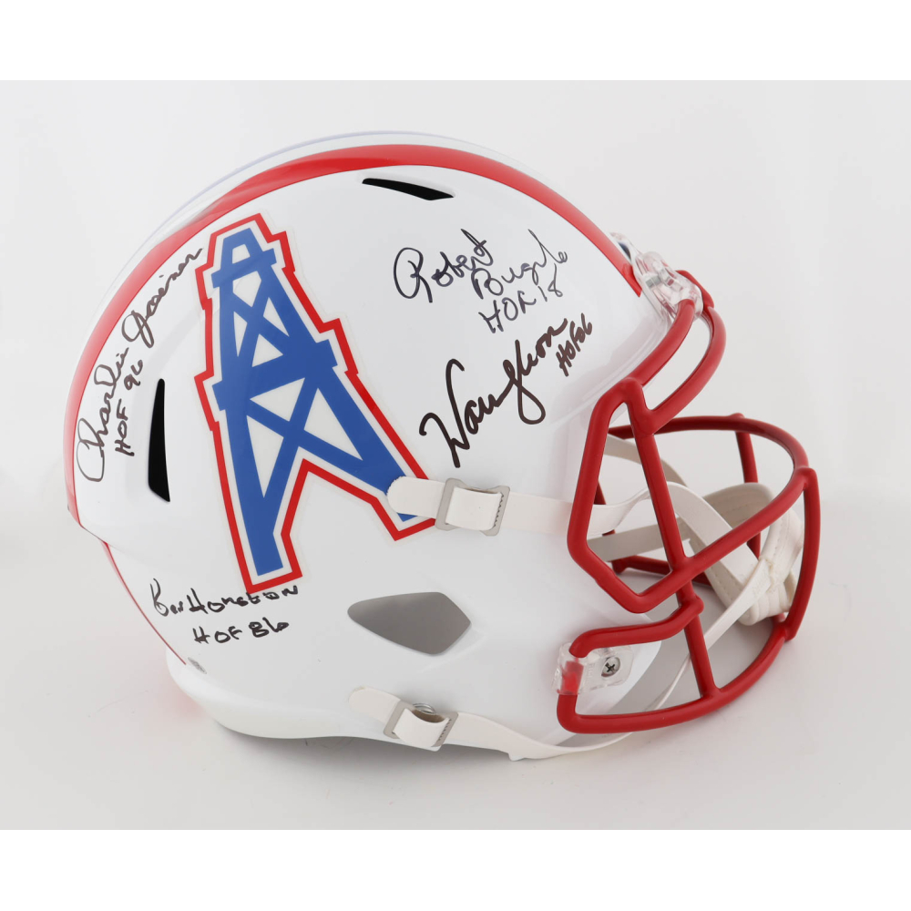 Oilers Full-Size Speed Helmet Signed by (4) with Warren Moon, Ken ...