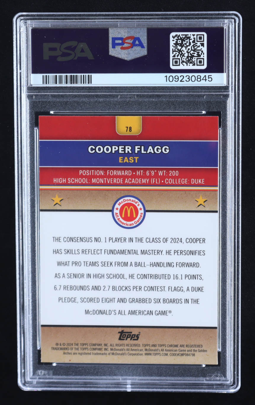 Cooper Flagg 2024 Topps Chrome McDonald's All American Red Lava ...