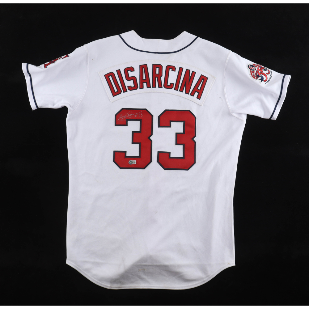 Gary DiSarcina Signed Angels Majestic Authentic Jersey With 35th ...