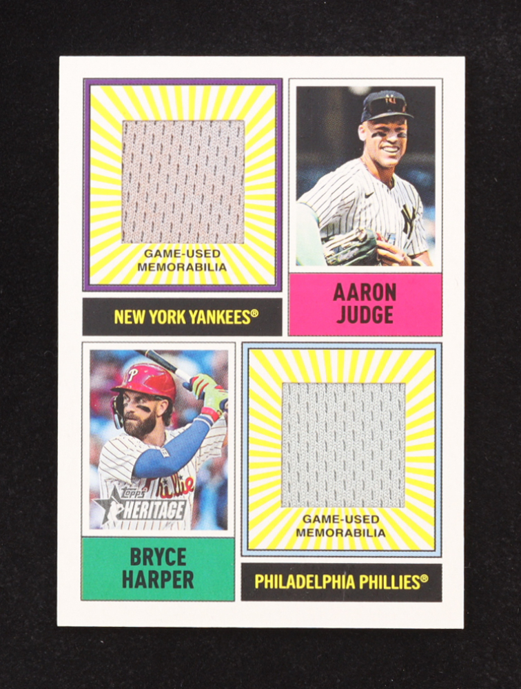 Aaron Judge / Bryce Harper 2025 Topps Heritage #DPMCR-JH Dual-Player ...