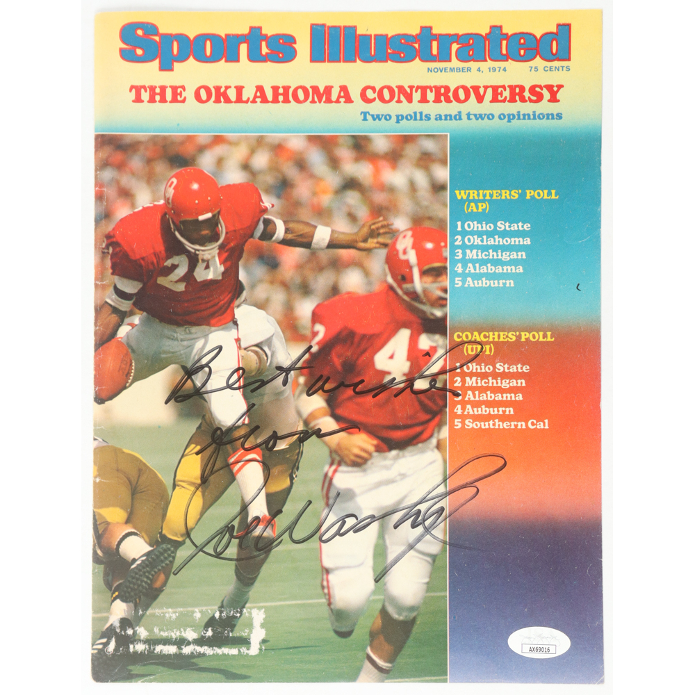 Joe Washington Signed 1974 "Sports Illustrated" Magazine Cover Page ...