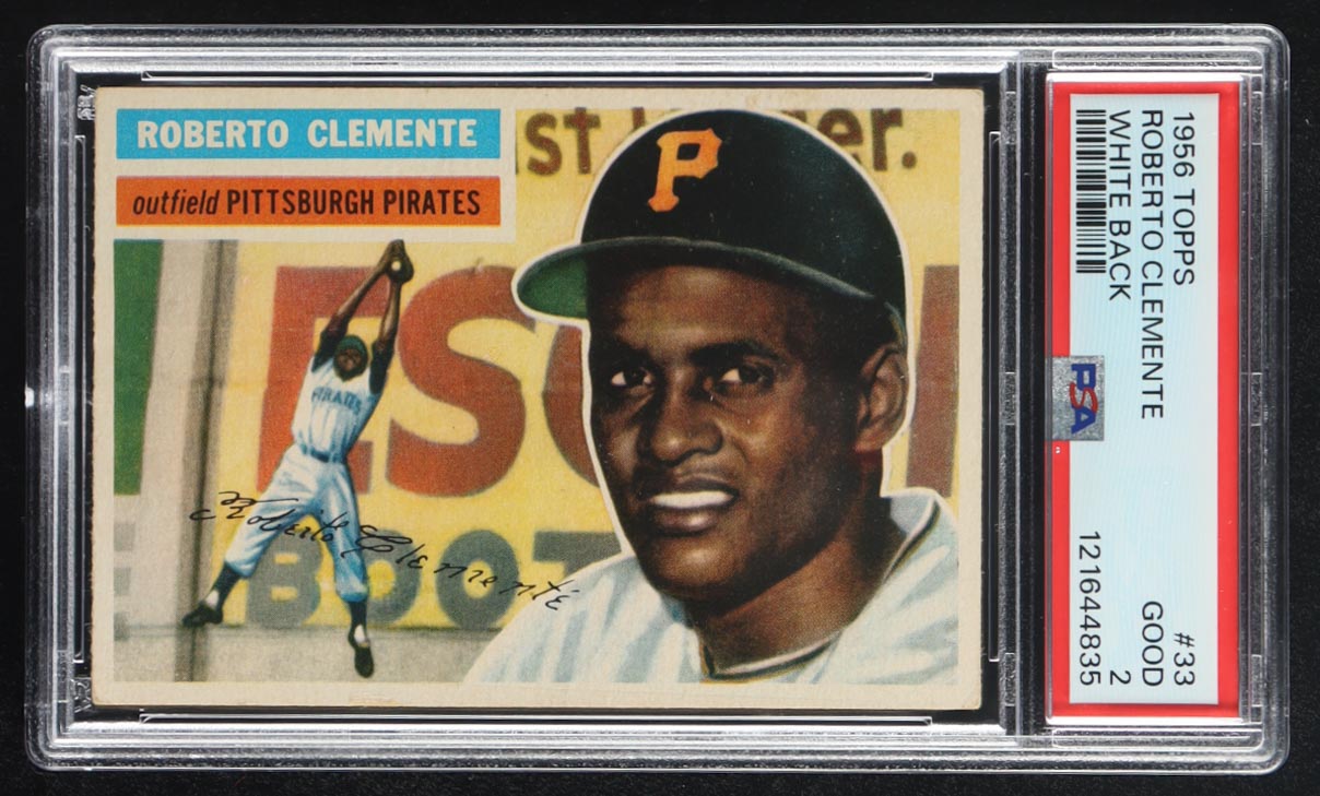 Robert Clemente 1956 Topps #130 / White Back (PSA 2) | Pristine Auction