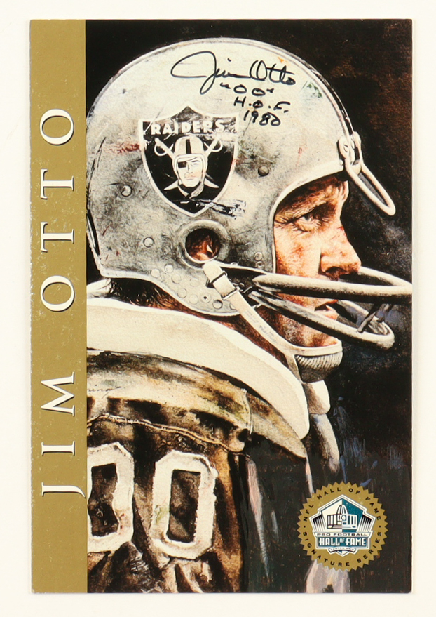 Jim Otto Signed Hall of Fame Signature Series Card Inscribed "H.O.F ...