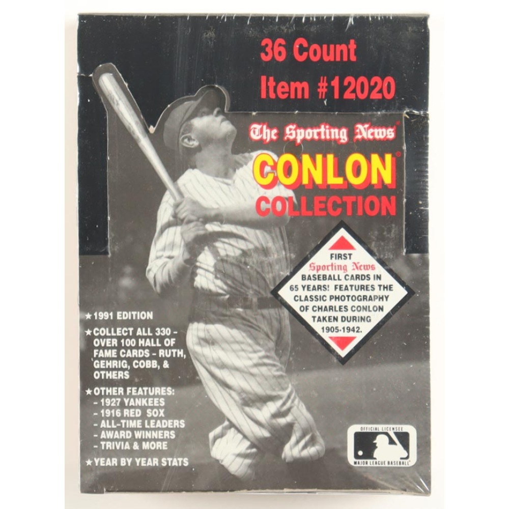 1991 Conlon Collection Baseball Wax Box with (36) Packs | Pristine Auction
