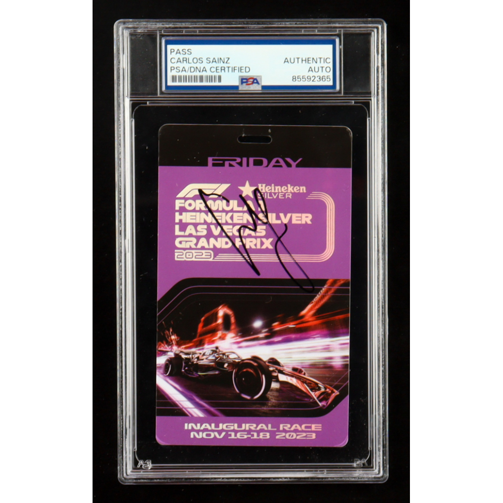 Carlos Sainz Signed 2023 Las Vegas Grand Prix Access Pass (PSA ...