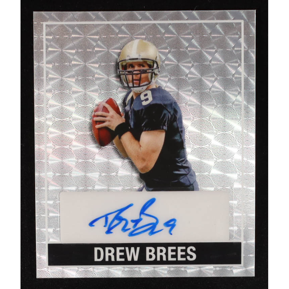 Drew Brees 2025 Leaf 15th Anniversary NSCC Super Prismatic Silver ...