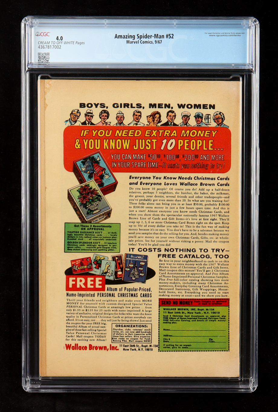 1967 "The Amazing Spider-man" Issue #52 Marvel Comic Book (CGC 4.0 ...