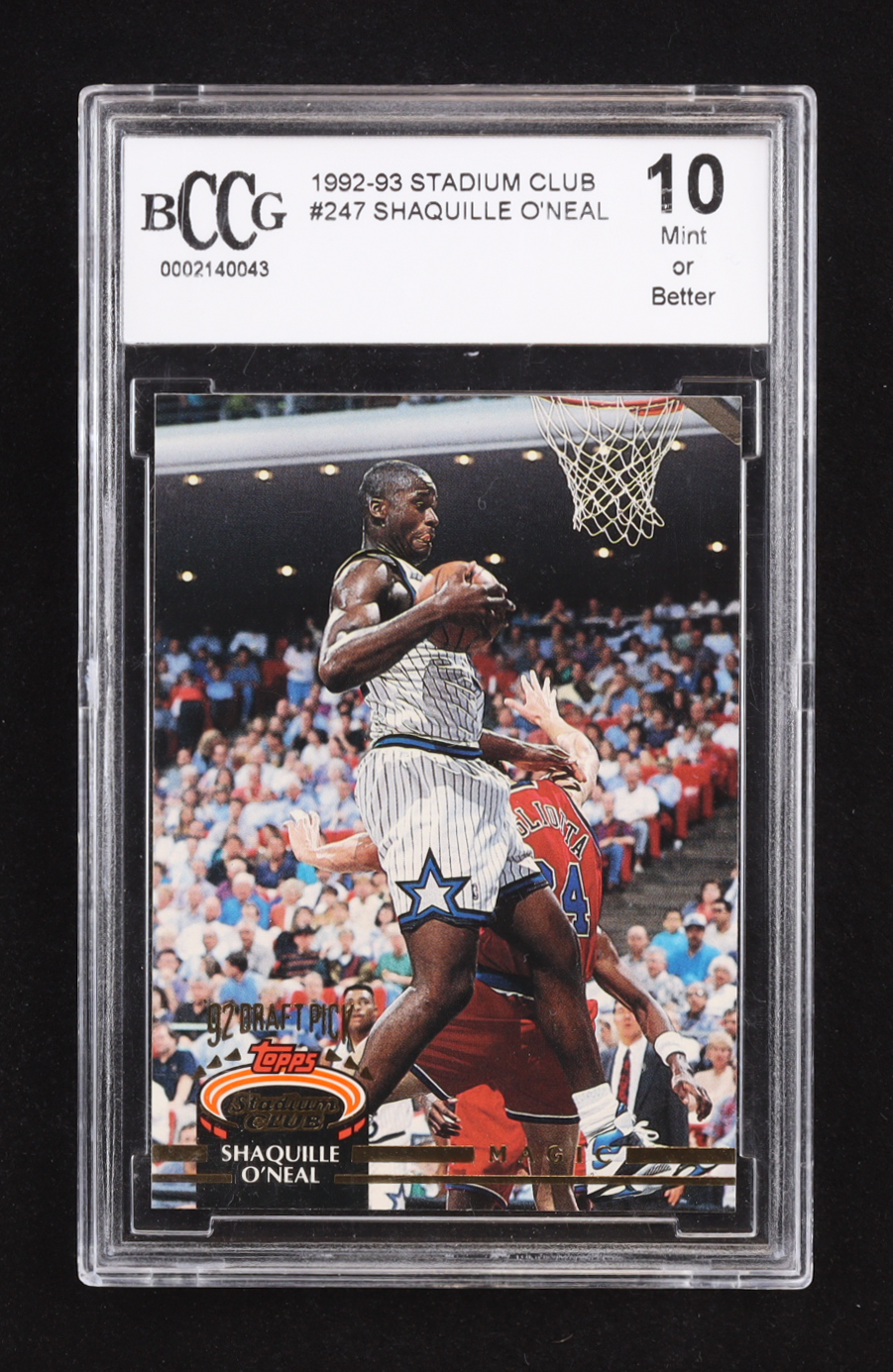 Shaquille O'Neal 1992-93 Stadium Club #247 RC (BCCG 10) | Pristine Auction