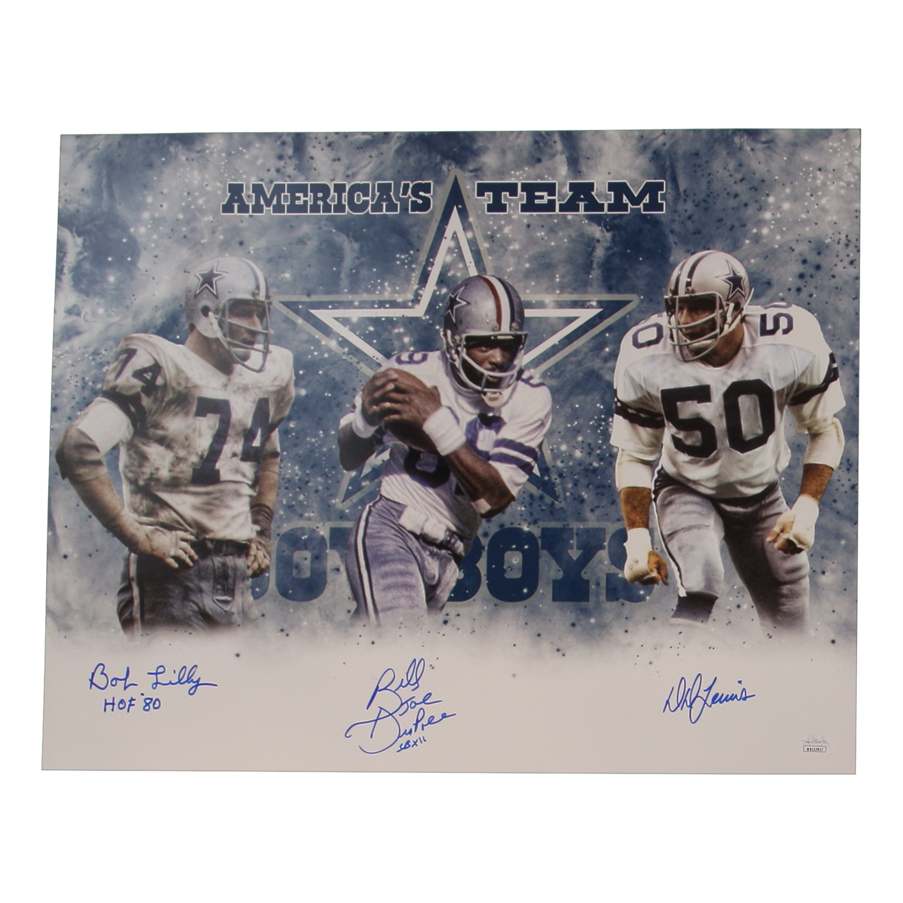 Bob Lilly, D.D. Lewis & Billy Joe Dupree Signed Cowboys 16x20 Photo ...