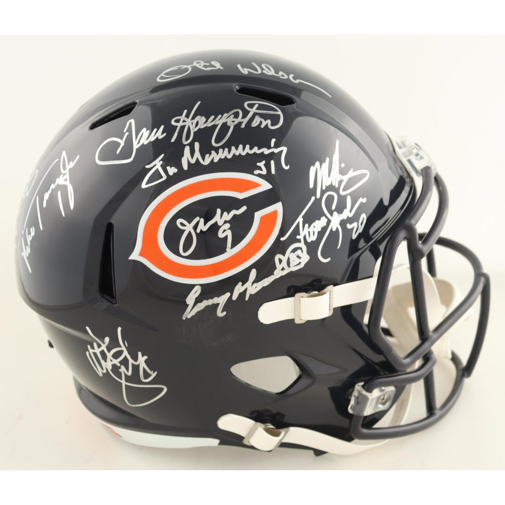 Bears Full-Size Speed Helmet Team-Signed By (10) With Dan Hampton, Mike ...
